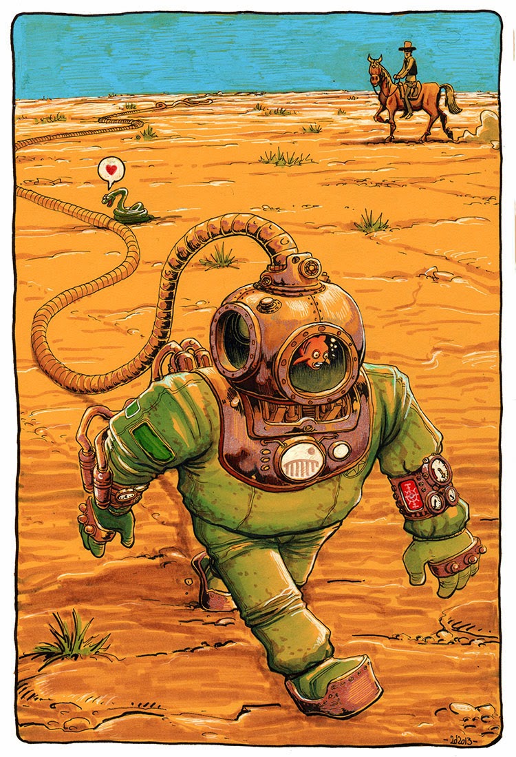 2d ouvre les vannes: Scaphandrier et guèrriere