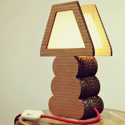 How to Recycle: Handmade Recycled Cardboard Table Lamp