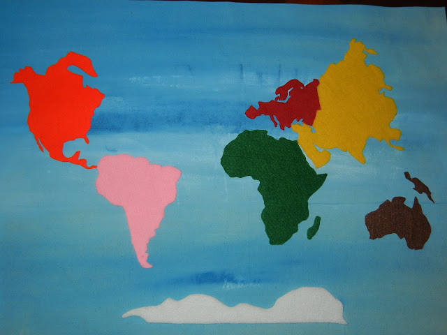 DIY Continents Mat, Montessori Geography Materials At Home - "Making ...