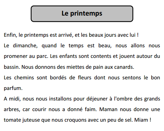 Les CE1 de jolie fleur : Comprenons ensemble le printemps