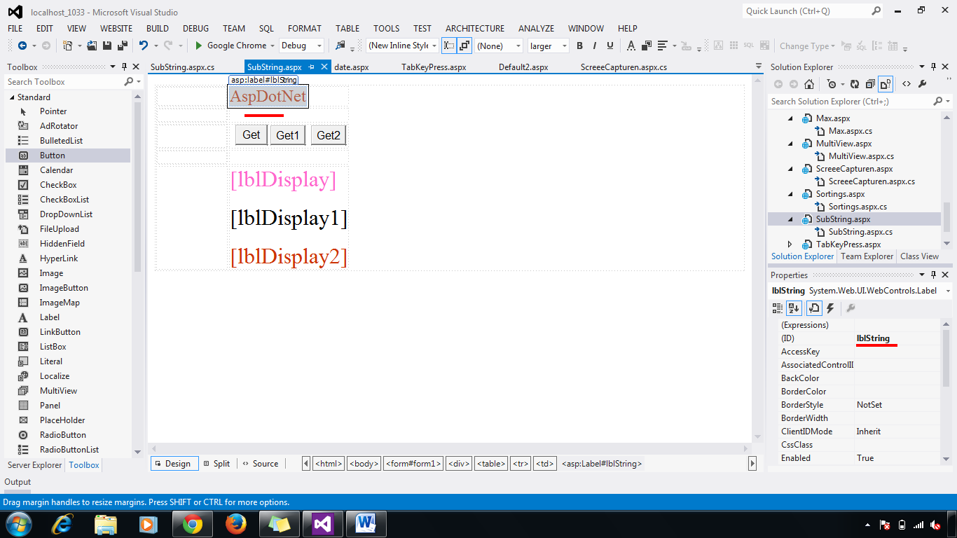 Concept of SubString Method Examples Using in C# ~ ScreenShotsDrizzles
