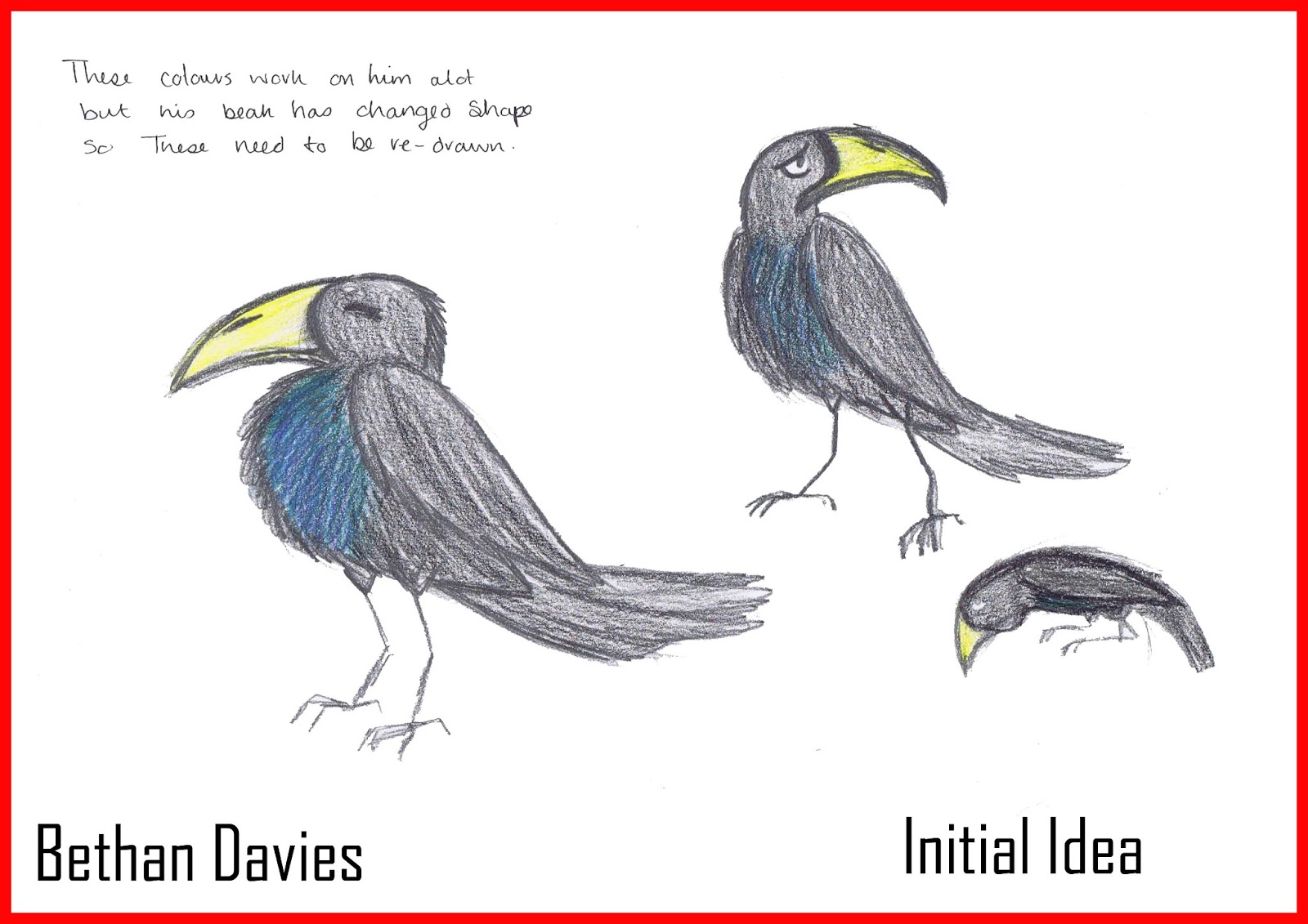 Bethan Davies Concept Artist : Bird and Four Legged Character Design