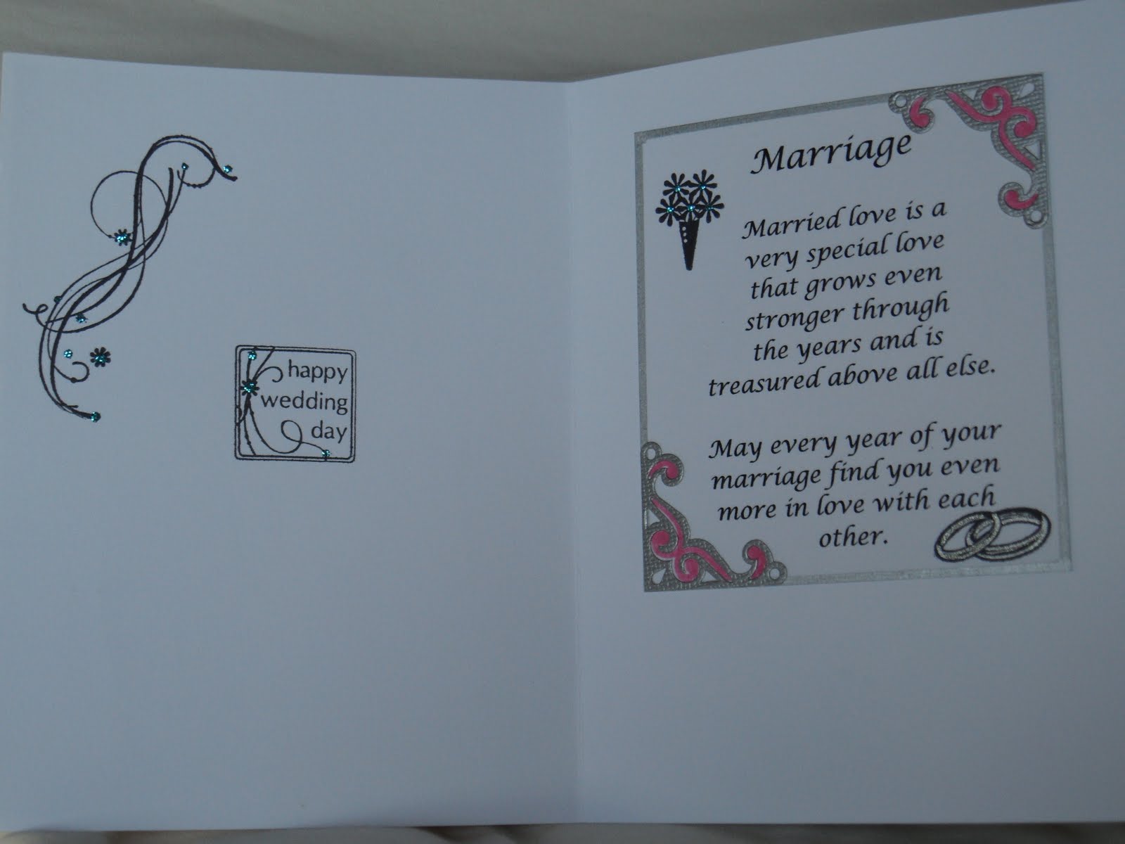 Trish's Artistic Adventures: Wedding card