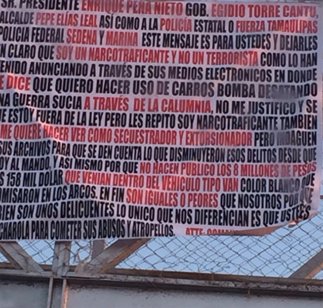 NARCOMANTAS: habla el TORO del CDG","SOY NARCO,NO TERRORISTA" y ACUSA ...