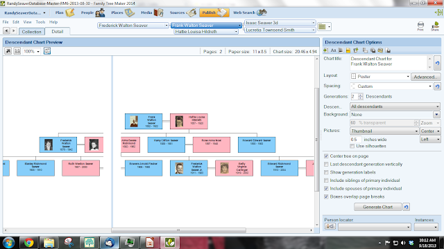 Genea-Musings: Making a Descendants Chart Using Family Tree Maker 2014