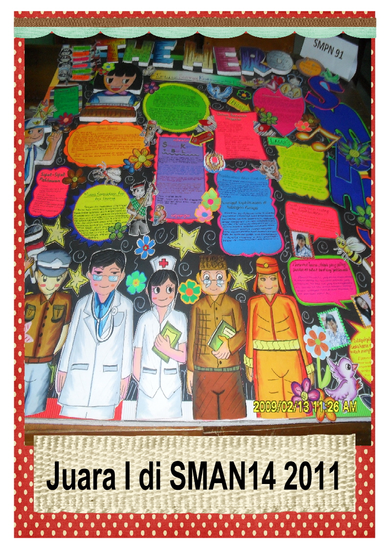 Tim Mading SMPN 91 Jakarta meraih juara I Lomba Mading di SMAN 14 ...