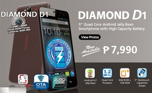 Starmobile Diamond D1 5" Quad Core Android Jelly Bean Smartphone ...