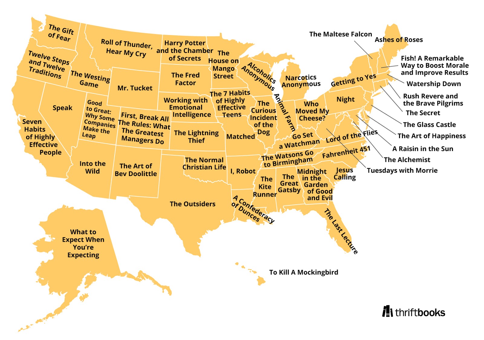 Most Popular Books By State 2016 Vivid Maps most-popular-books-by-state-2016-vivid-maps