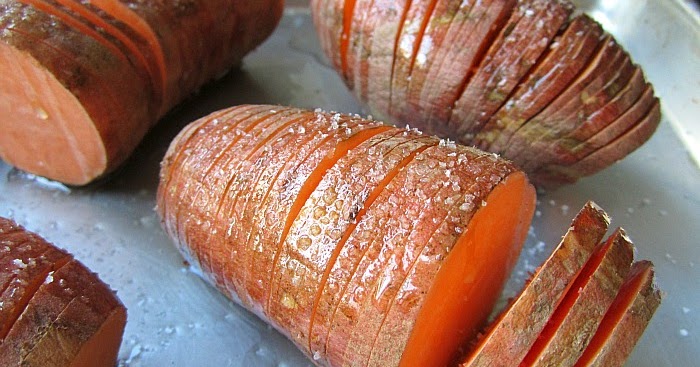 Hasselback Sweet Potatoes w/ Sage Butter