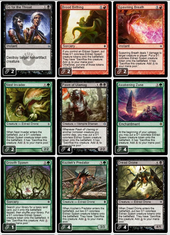 Magic the Gathering Adventures: [Modern] Eldrazi Spawn Play Test Deck