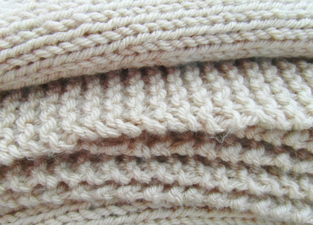 Random Button: A simple knitted blanket pattern...