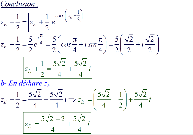 Exercice sur les Complexes: Ecritures d'un complexe sous toutes ses ...
