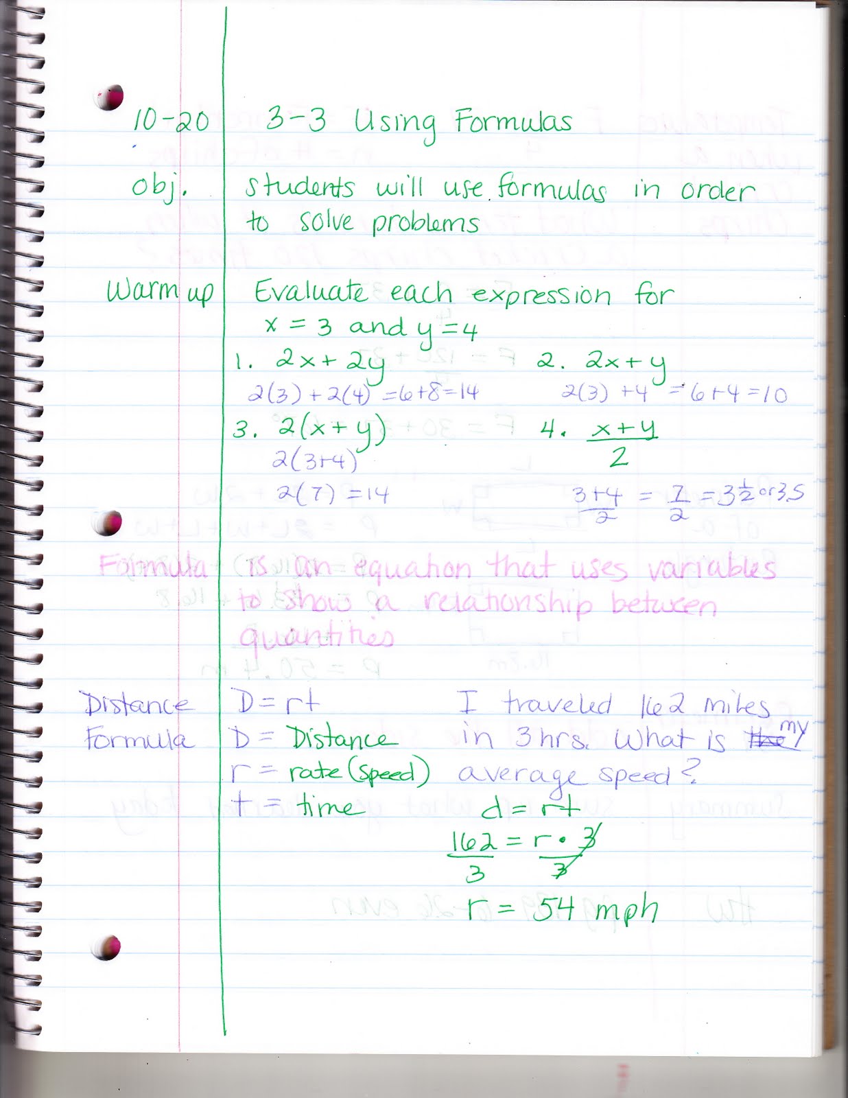 Ms. Jean's Classroom Blog: 3-3 Using Formulas