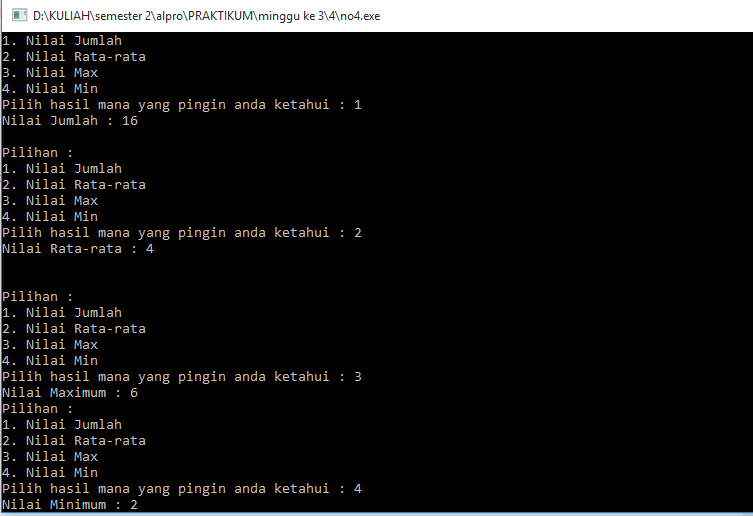 Program C++ | Menghitung nilai jumlah,rata-rata,minimal dan minimal | ANU