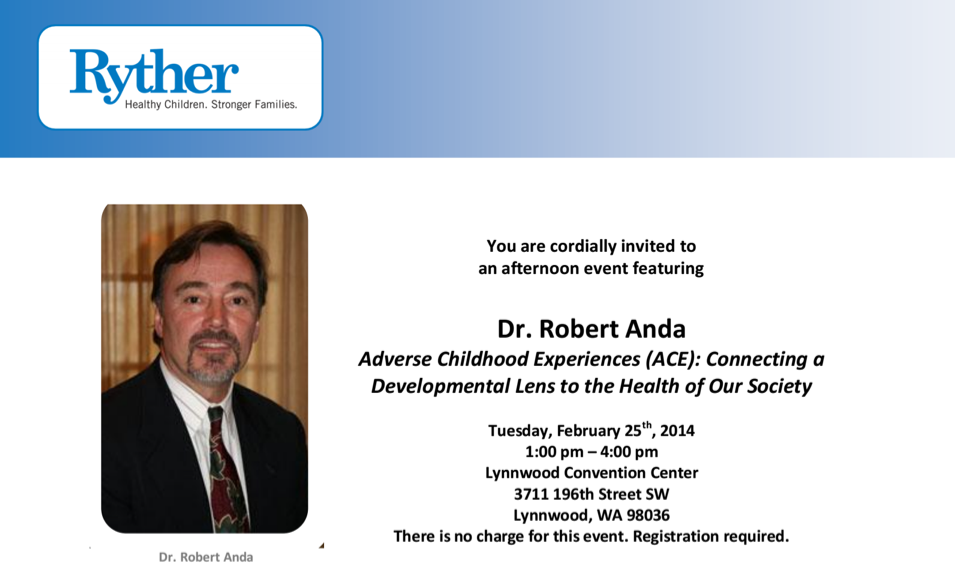 Shoreline Area News: Free seminar with Dr. Robert Anda, principal ...