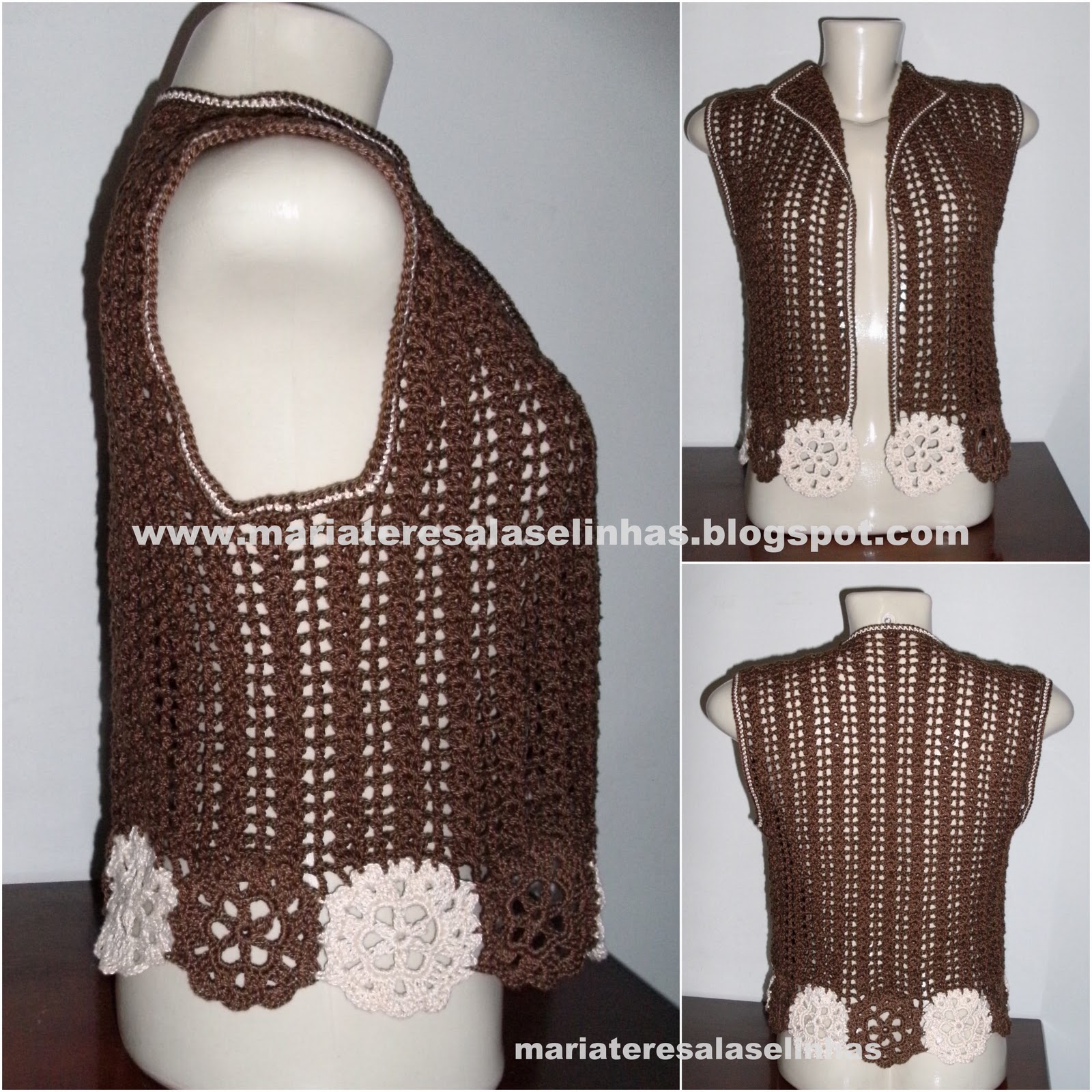 Maria Teresa Lãs e Linhas: Colete Crochet - MT4283