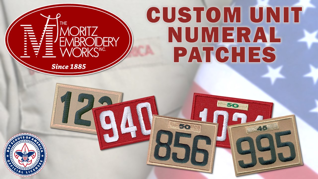 Moritz Scouting News: Custom BSA Unit Numeral Patches