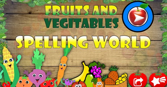 World's Best Game Zone: Fruit-Vegetables-Spelling- Spell-Kids-games