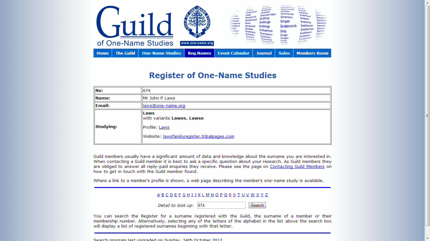 Genea-Musings: Tuesday's Tip - Check Out the Guild of One-Name Studies Site