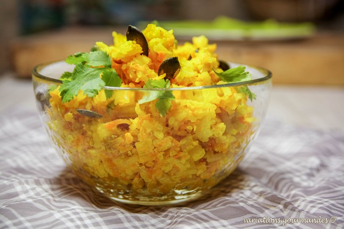 Riz basmati au curcuma, citron vert et caviar de carotte | Les ...