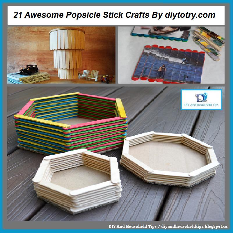 DIY And Household Tips: 21 Awesome Popsicle Stick Crafts