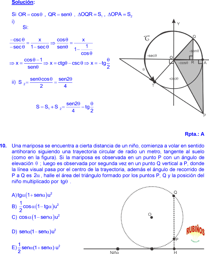 LINEA TANGENTE SECANTE COTANGENTE Y COSECANTE EN LA CIRCUNFERENCIA ...