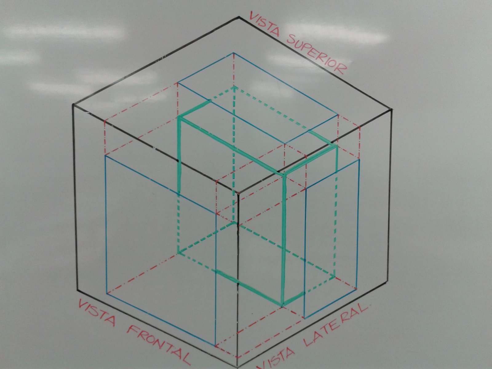 Dibujo Tecnico: (PRISMA RECTANGULAR)