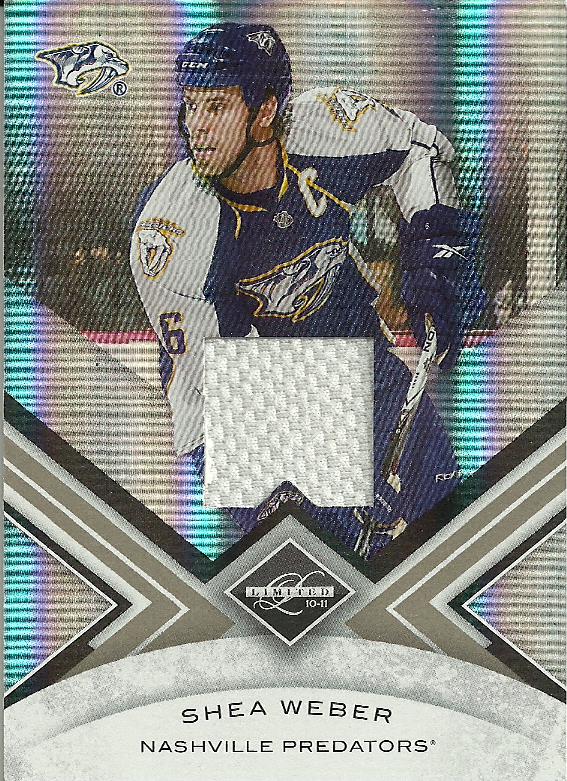 Hell's Valuable Collectibles: Shea Weber White Swatch Card