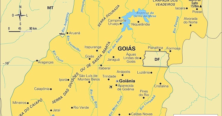 Blog de Geografia: Mapa de Goiás
