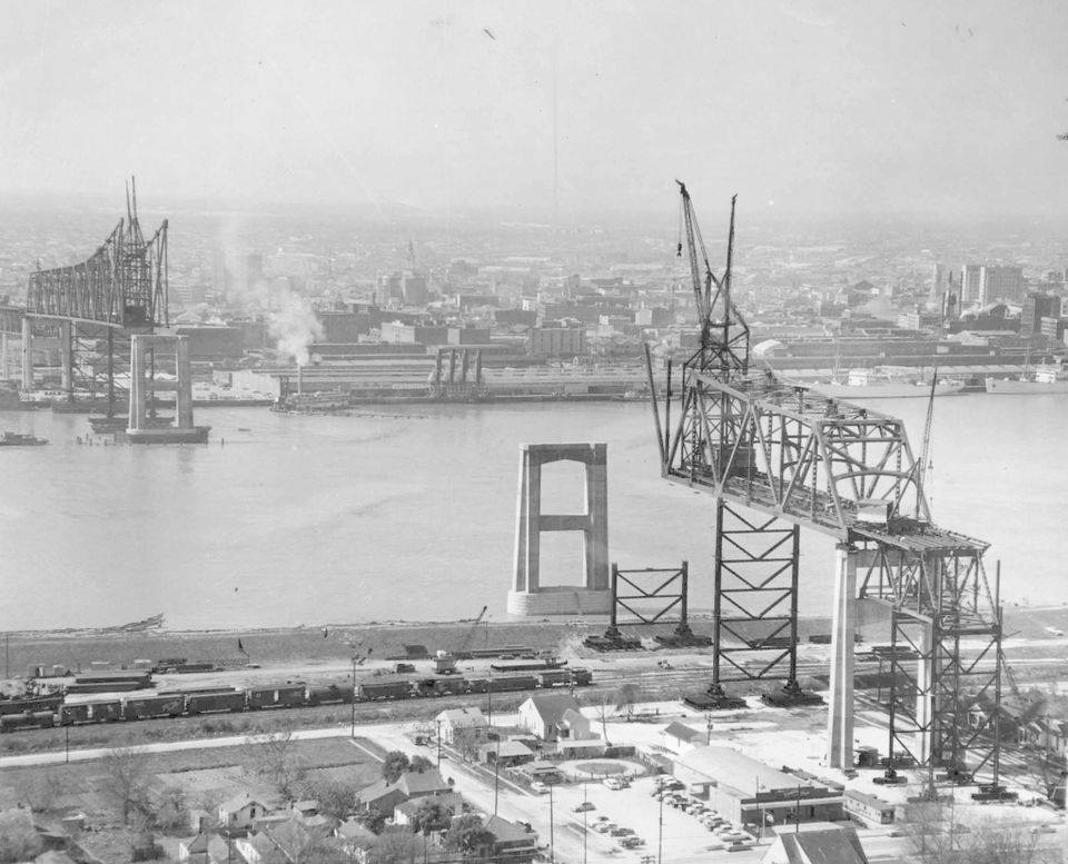 Industrial History: Crescent City Connection Bridge over Mississippi ...