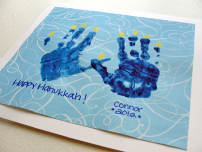 The Pursuit of Happiness: DIY Handprint Hanukkah Menorah