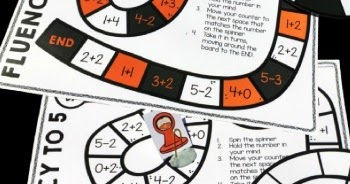 Addition & Subtraction Board Game: Math Fluency within 5
