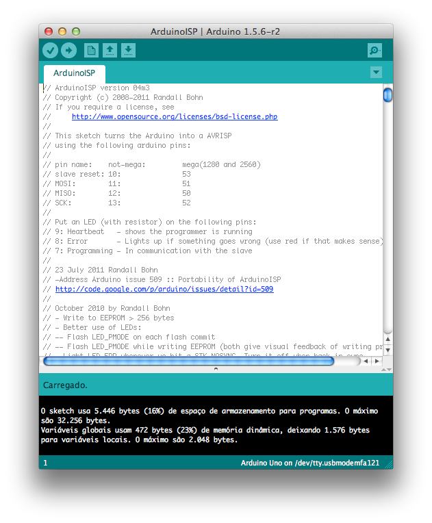 Arduino Brasil : Gravando Bootloader em um arduino na protoboard