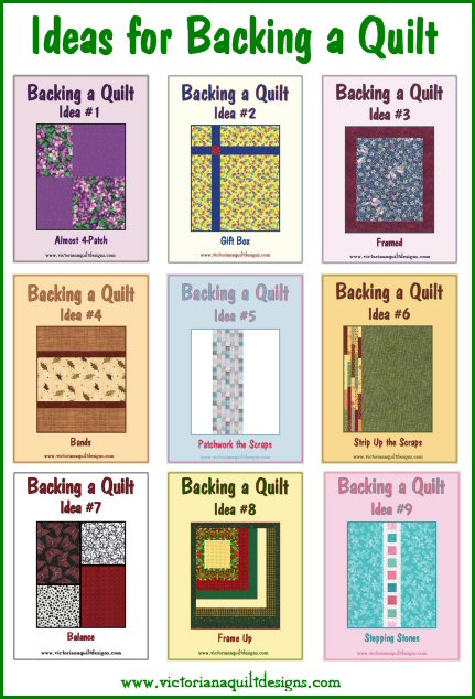 Benita Skinner's Creative Space: Backing Quilt Ideas