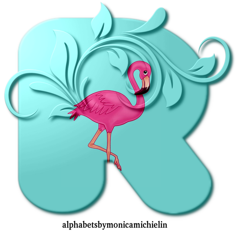 M. Michielin Alphabets: ALFABETO FLAMINGO PNG, FLAMINGO ALPHABET PNG, # ...