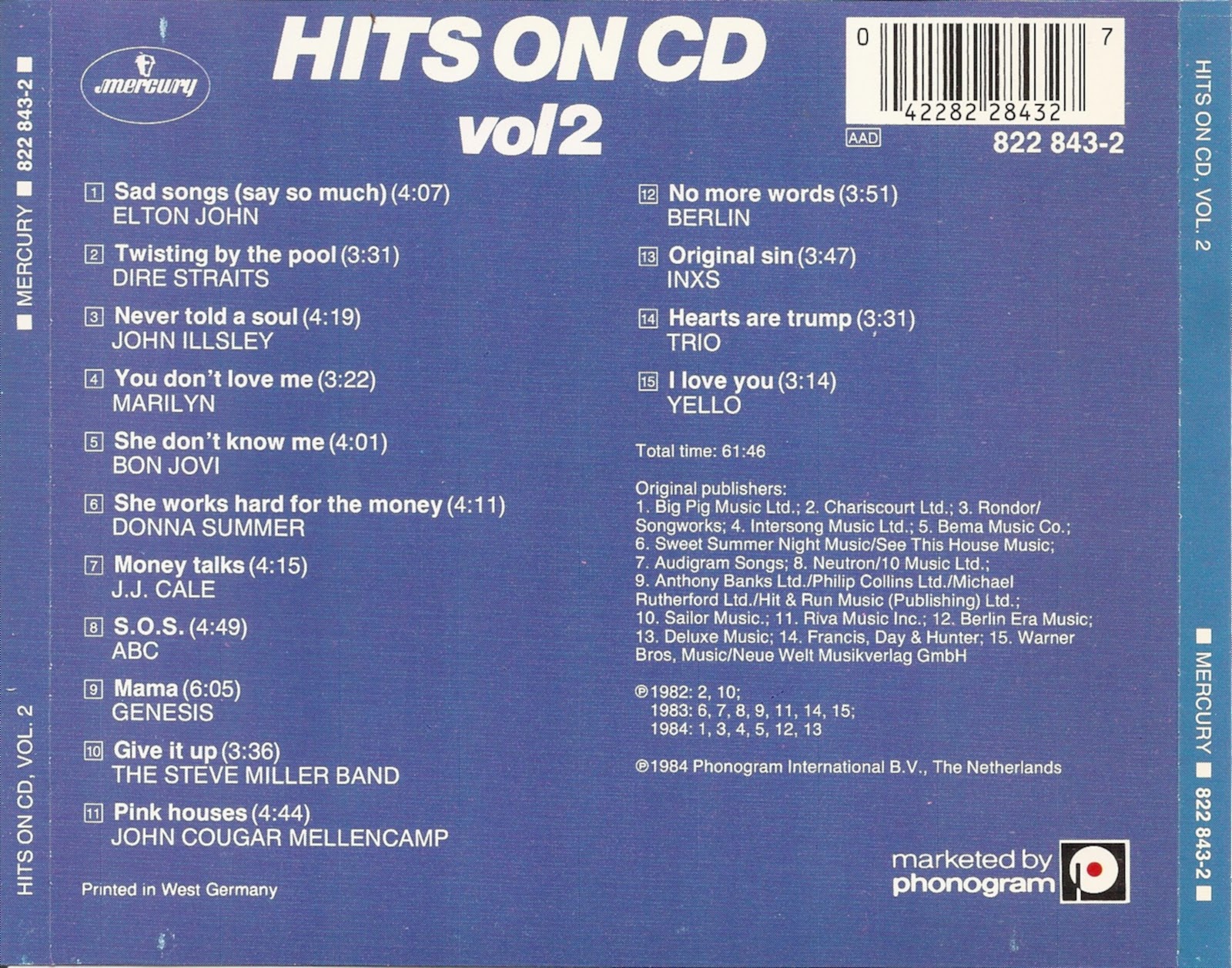 The First Pressing CD Collection: Various Artists - Hits on CD, Volume 2