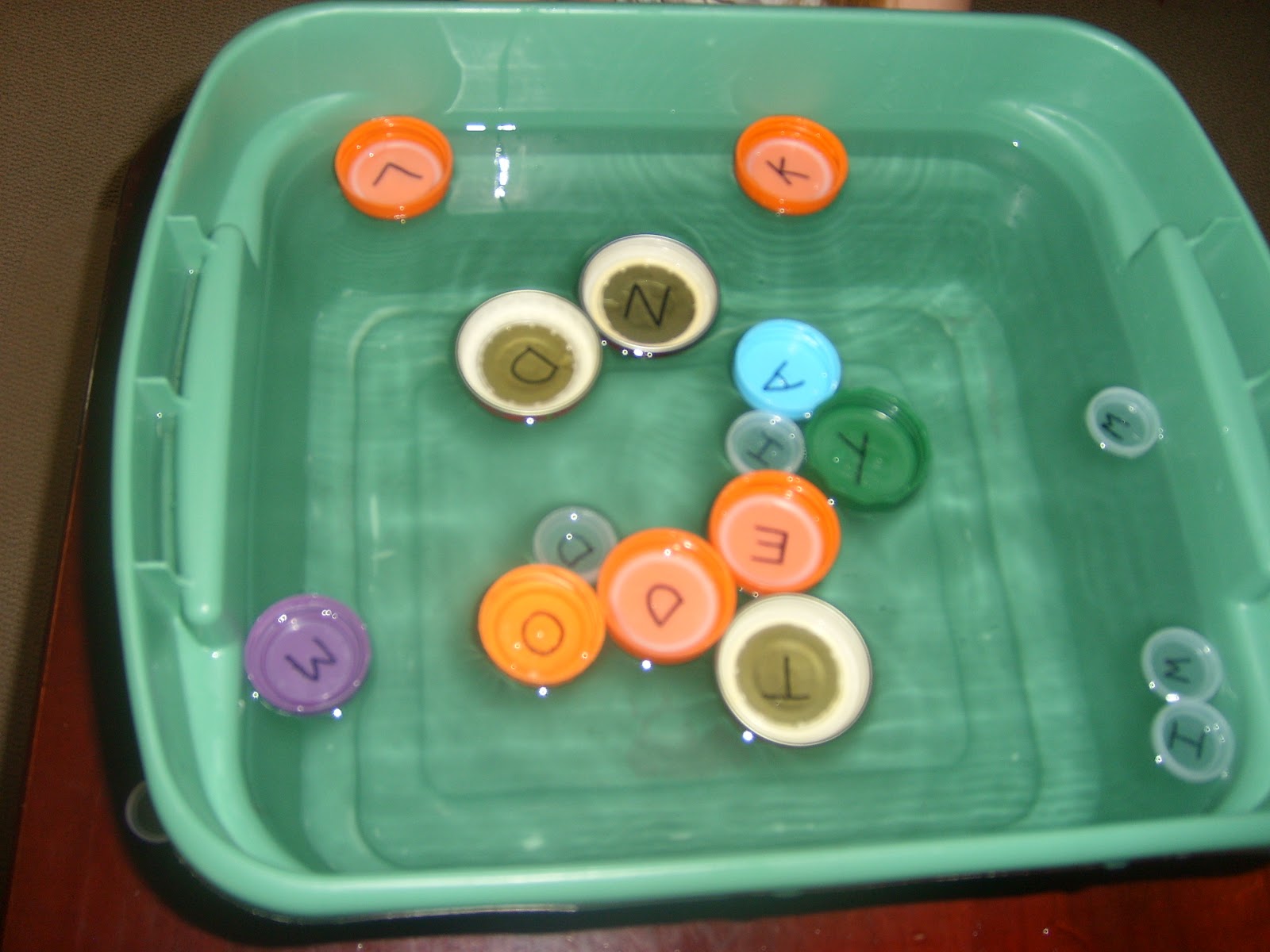 Chipman's Corner Preschool: Bottle Cap Alphabet Soup