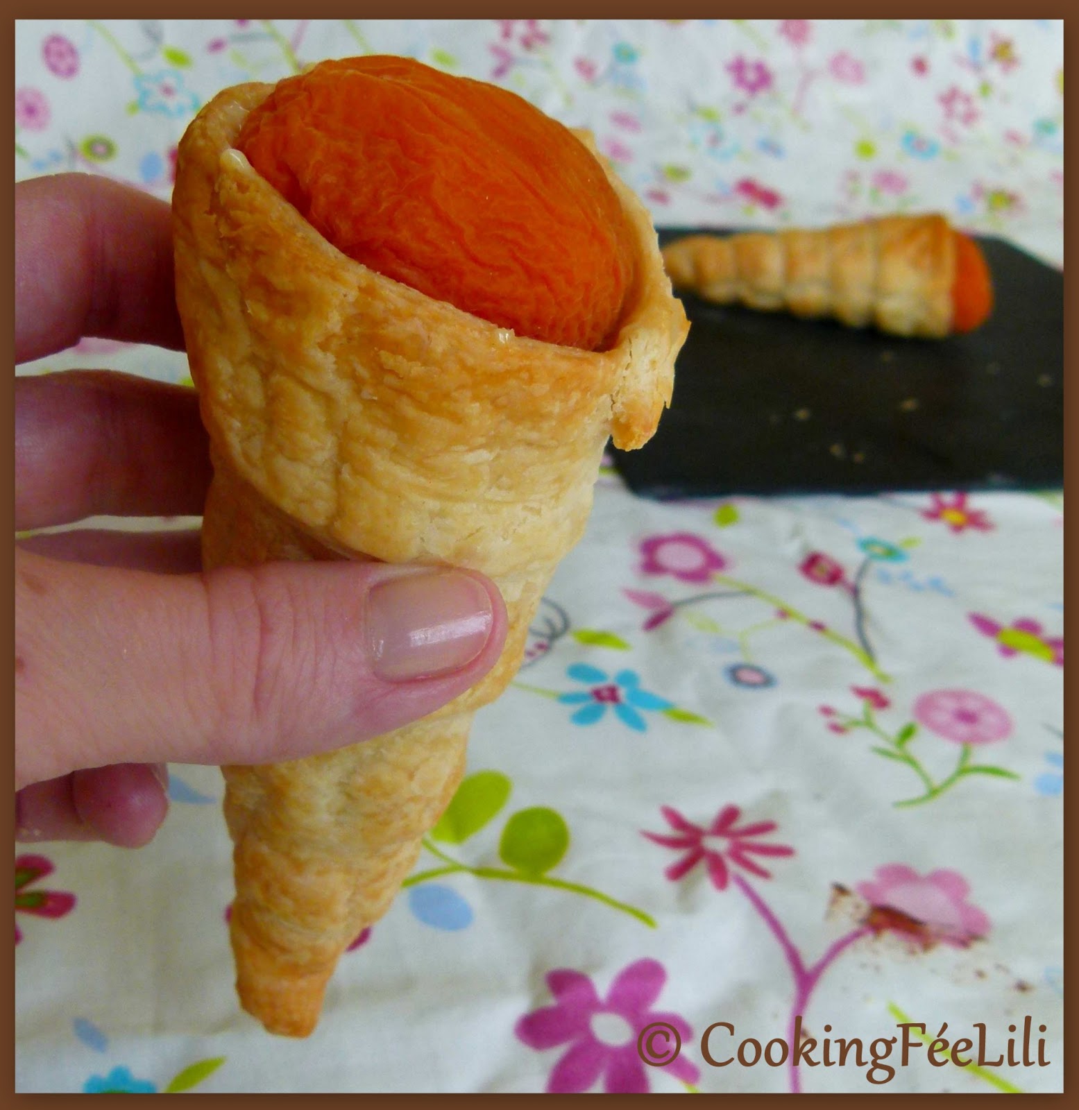 Cooking Fée Lili: Cornets pâtissiers aux abricots