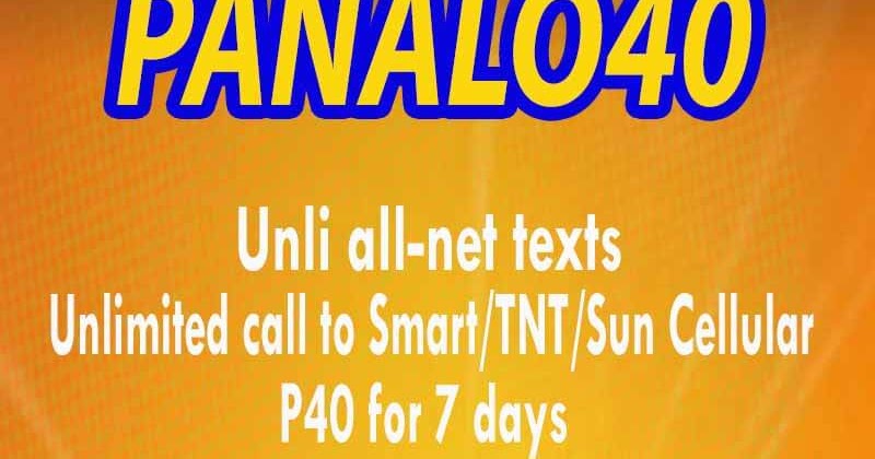 TNT P40 – 40 Pesos 7 Days Unli Text to All Networks + Unli Tri-net Call