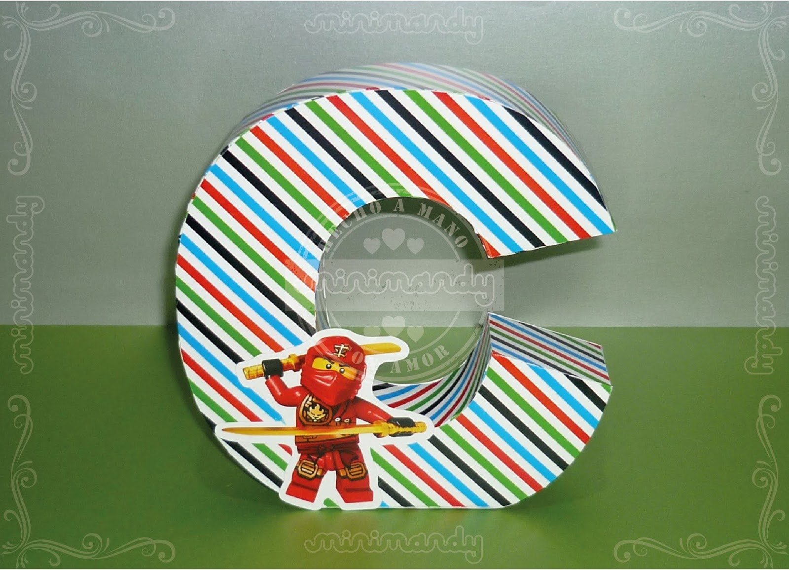 MinimandySign: Letras corpóreas de papel. Lego Ninjago