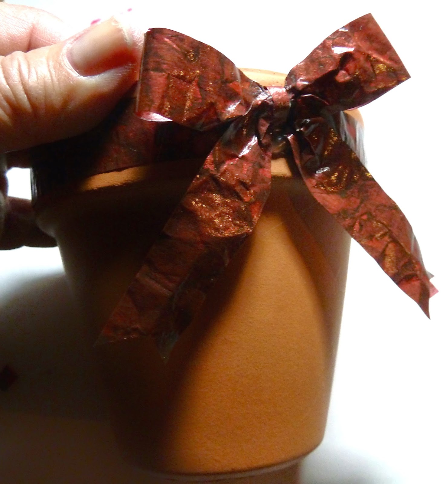 Make it easy crafts: Flowerpot with Bowdabra bow