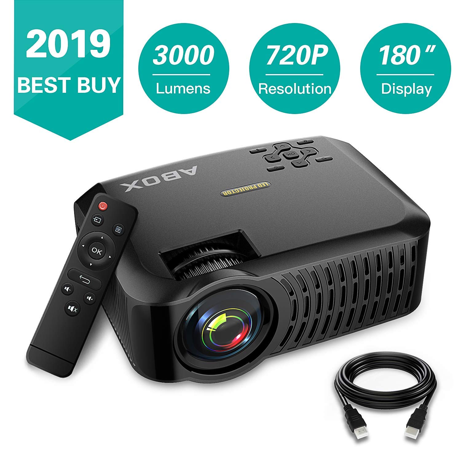 REVIEWS AND INTRODUCE: 720P Projector,2019 Newest ABOX A2 Portable Home ...