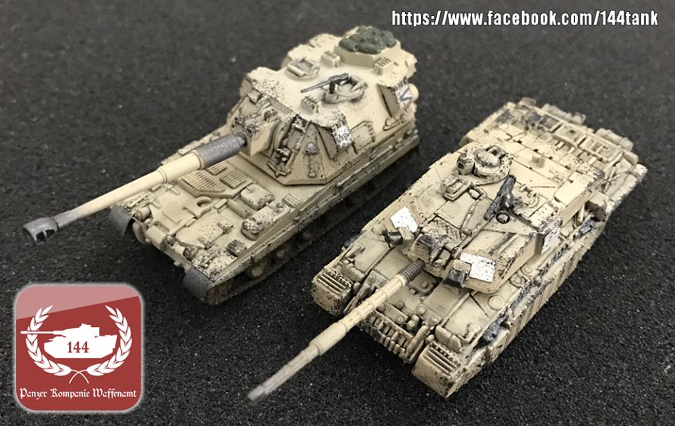 10mm Wargaming: AS90 & CHALLENGER 2 from 1/144 Tank