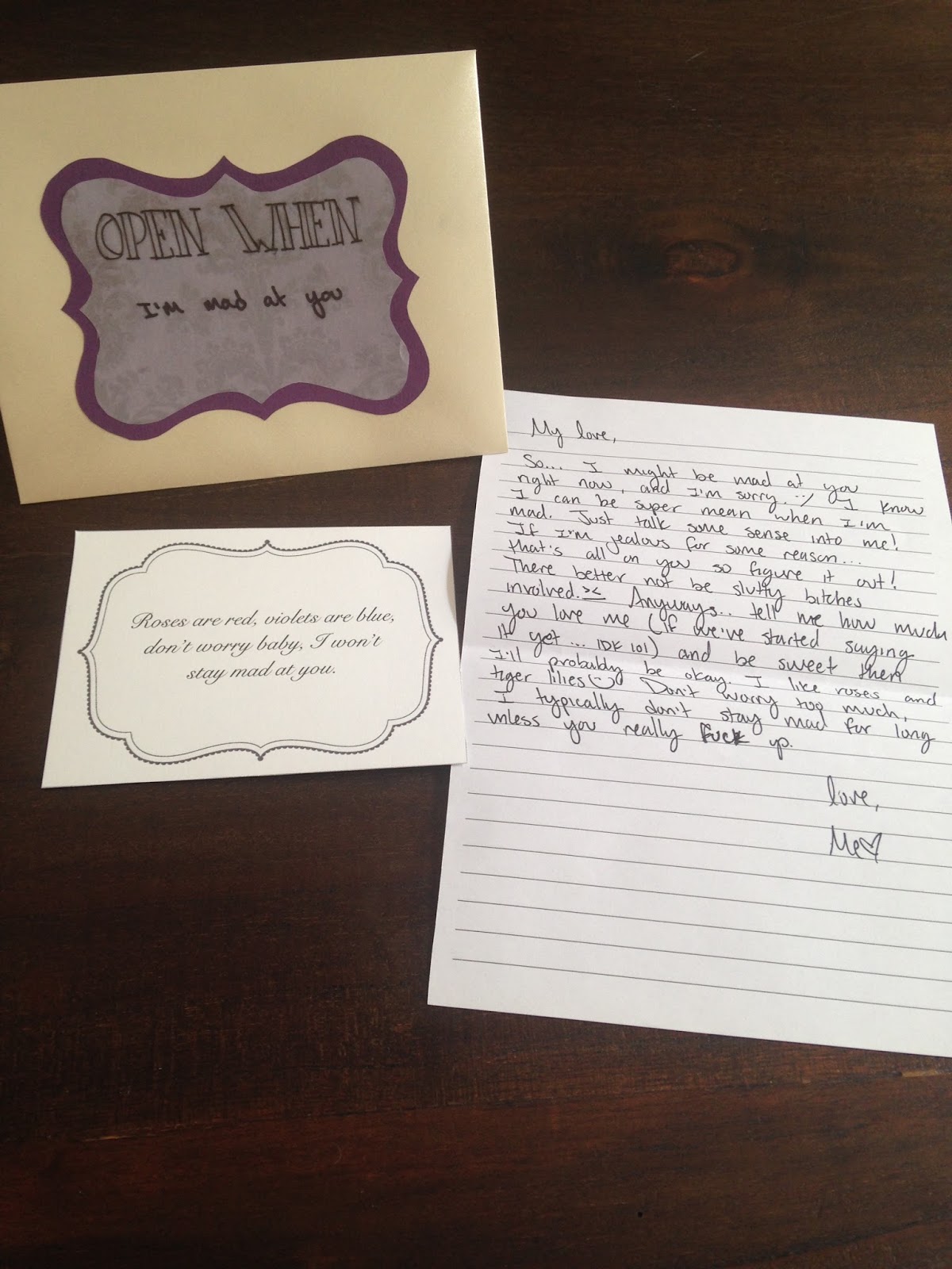 50 Shades of Sweet: Open When Letters