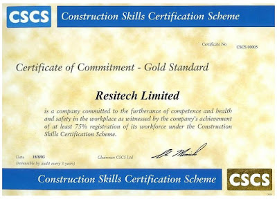 Examples Of Best Certificate: CSCS Certification