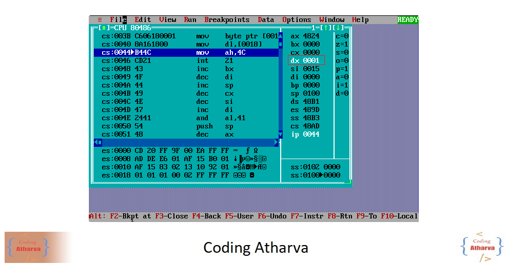 52 Program to compare two string length in 8086 Microprocessor ~ Coding Atharva