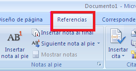 Tecnologías de Información I: Menú Referencias de Word