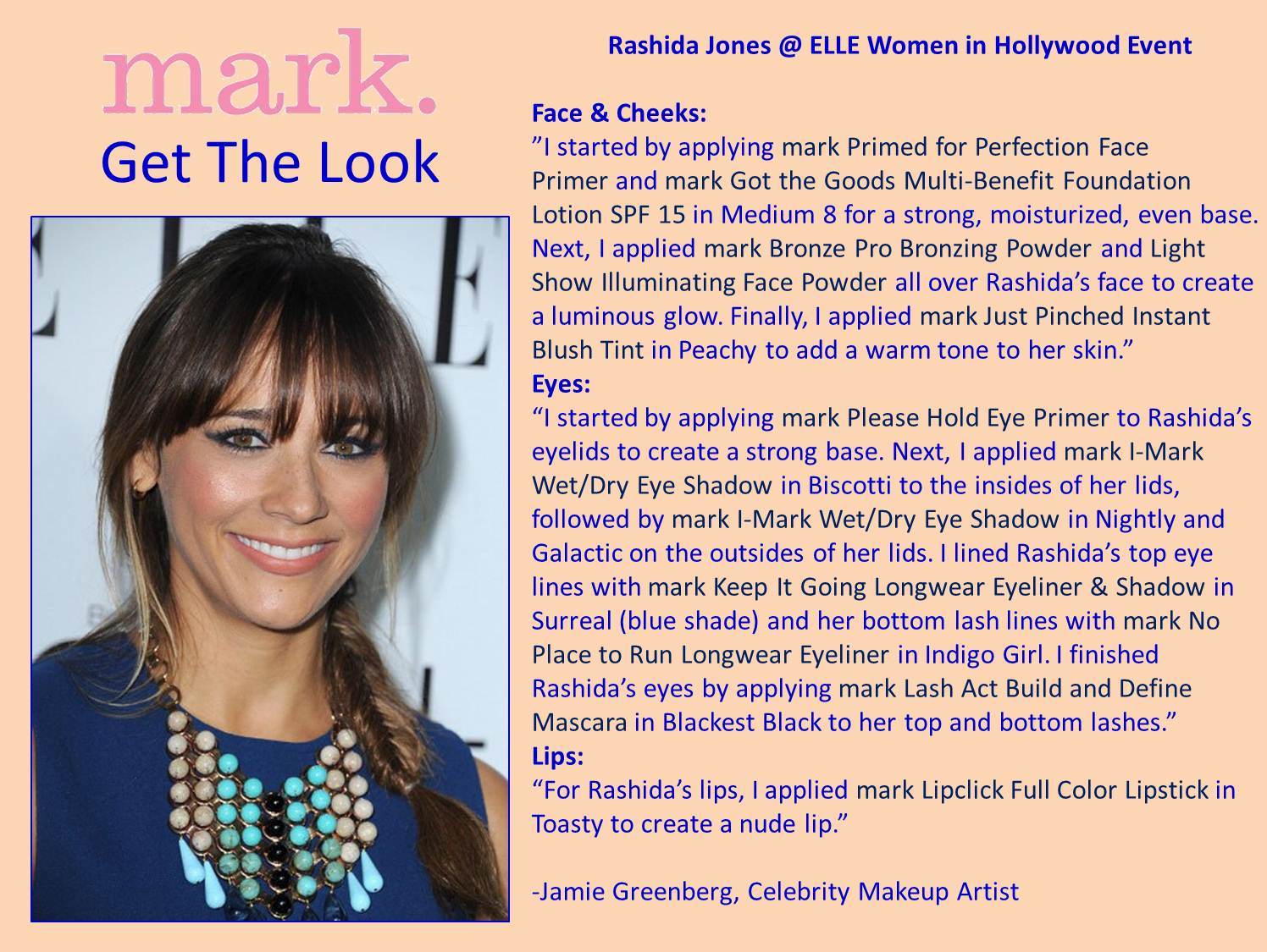 Erica's Fashion & Beauty: Get The Look - Rashida Jones @ ELLE Women In ...