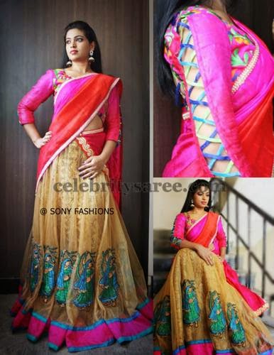 Fancy Half Saree by Sony Reddy - Saree Blouse Patterns