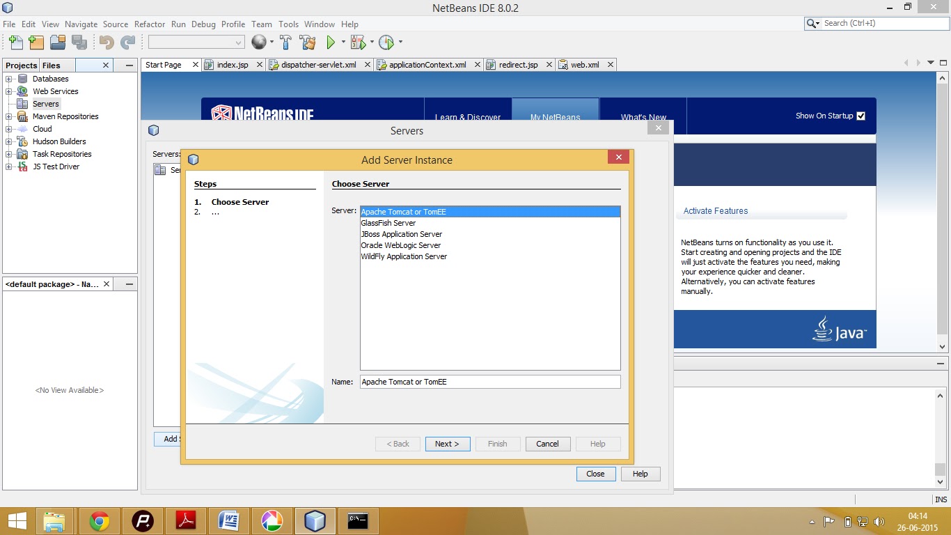 Techofundas4u: How to configure tomcat in netbeans?